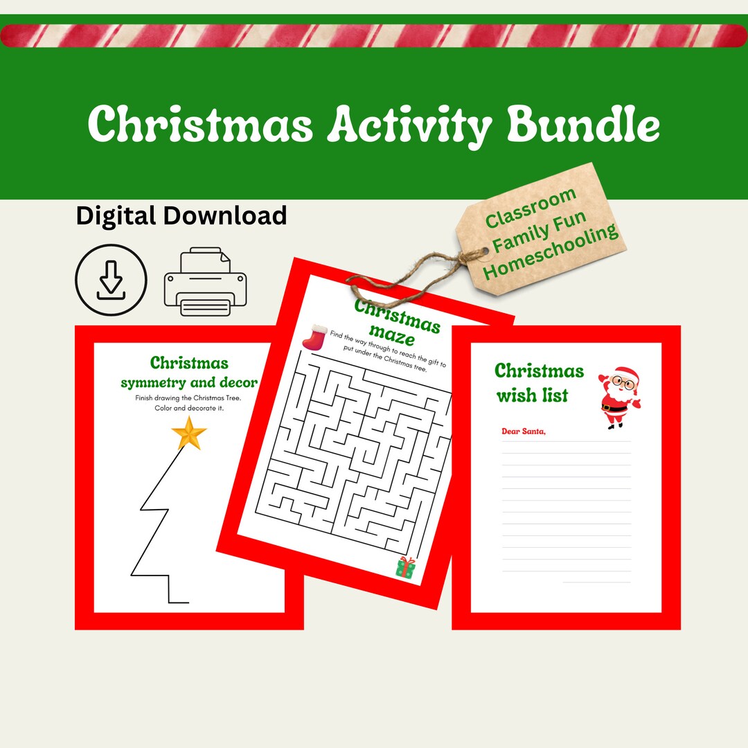 Christmas Activities Printable, Christmas Activity Book, Christmas ...