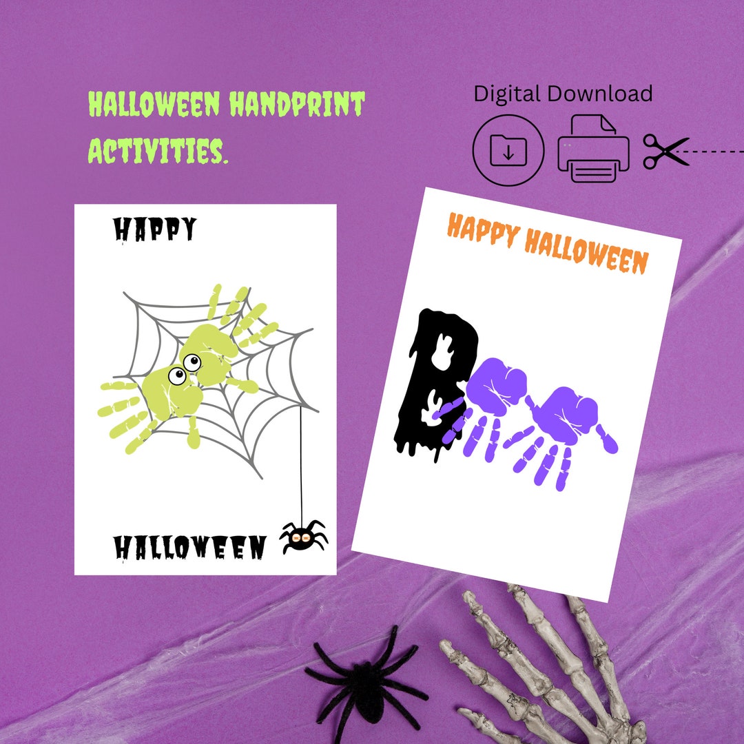 Halloween Handprint Craft, Preschool Craft, Halloween Craft Kids ...