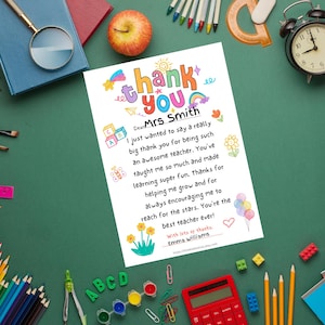 Teacher Appreciation Thank You Gift Appreciation Week Printable Gift