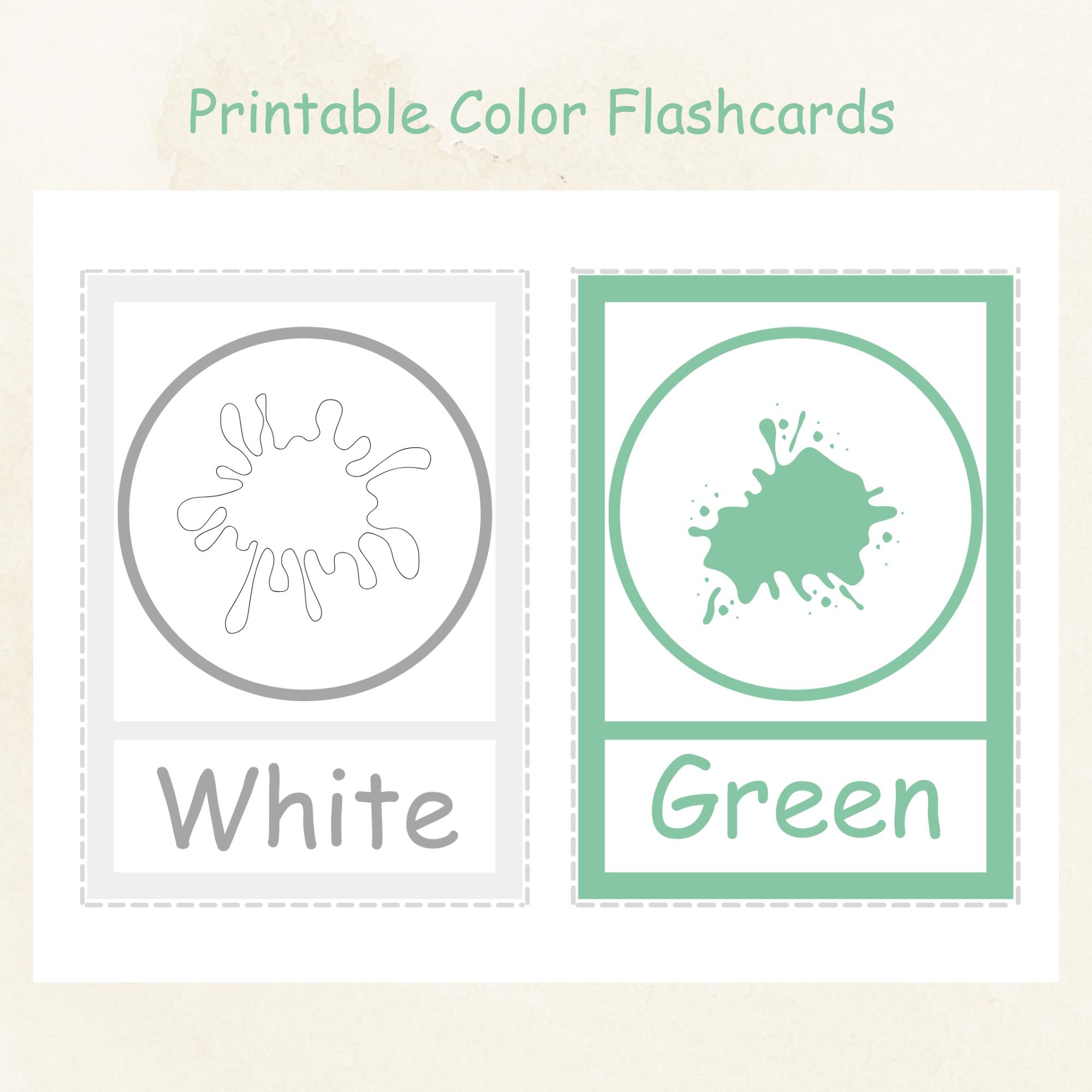 Printable Color Flashcards - Prek & Kindergarten Classroom Printables ...