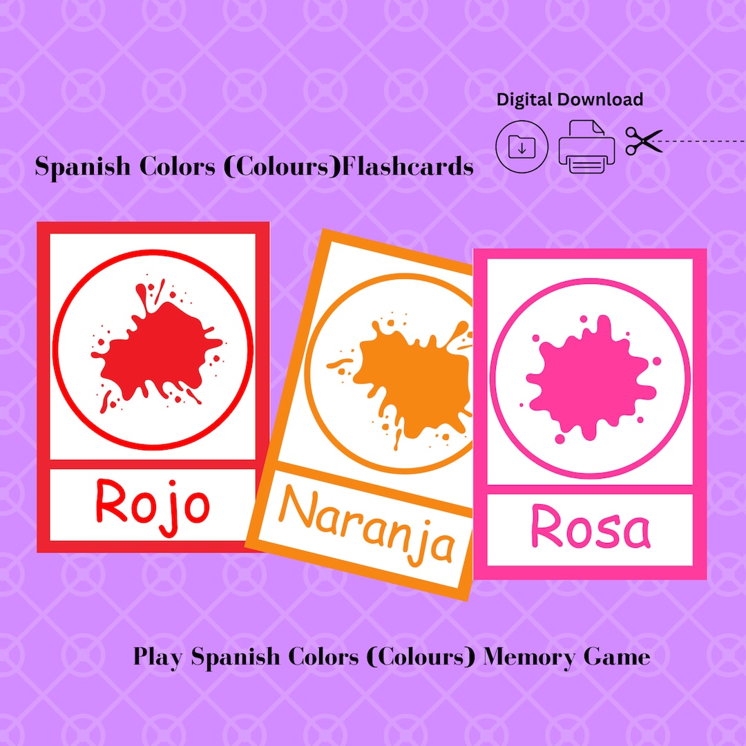 Tarjetas de colores digitales en español: aprenda los colores en ...
