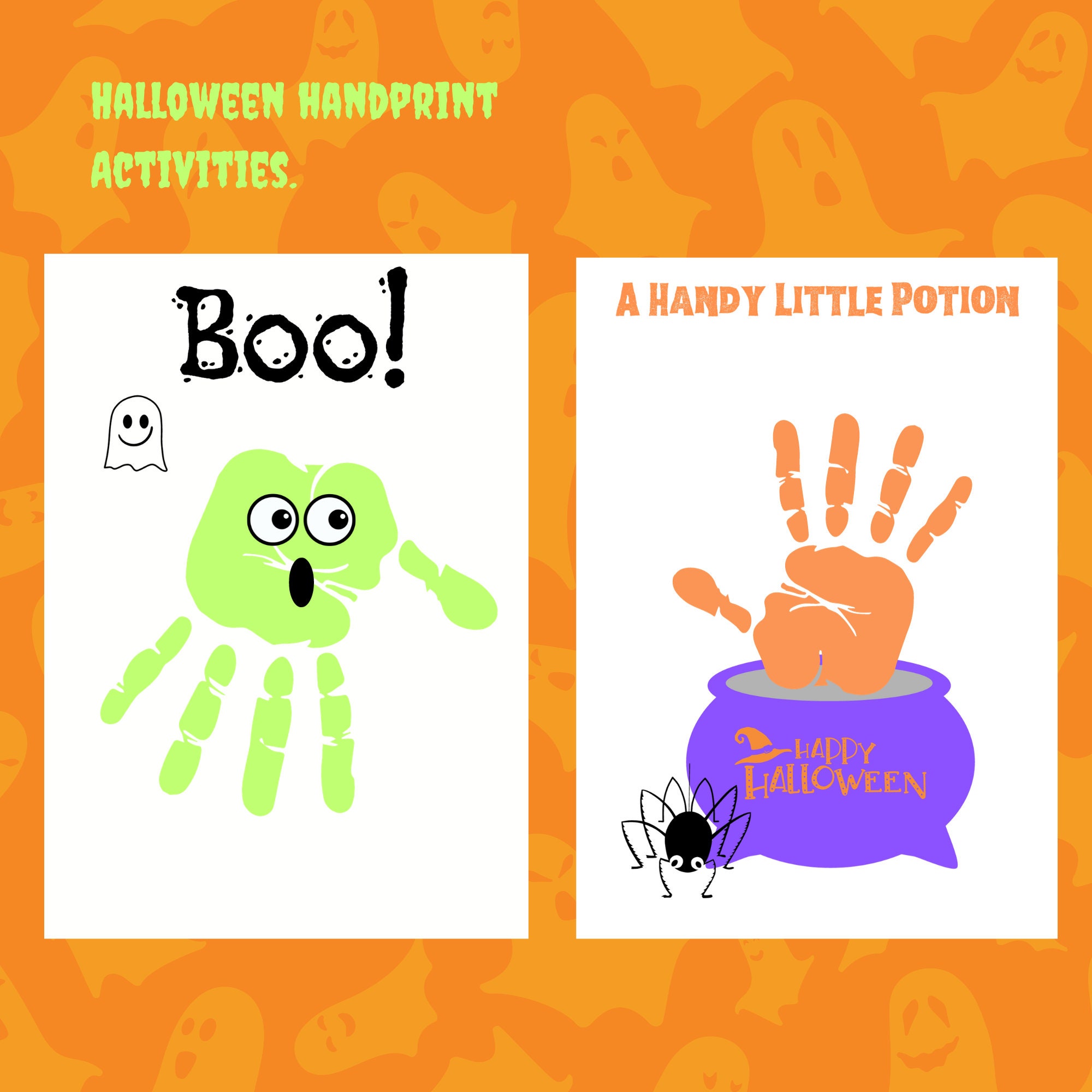 Halloween Handprint Craft, Preschool Craft, Halloween Craft Kids ...