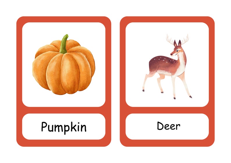Printable Fall Flashcards. Autumn Flashcards. Homeschooling Activities ...