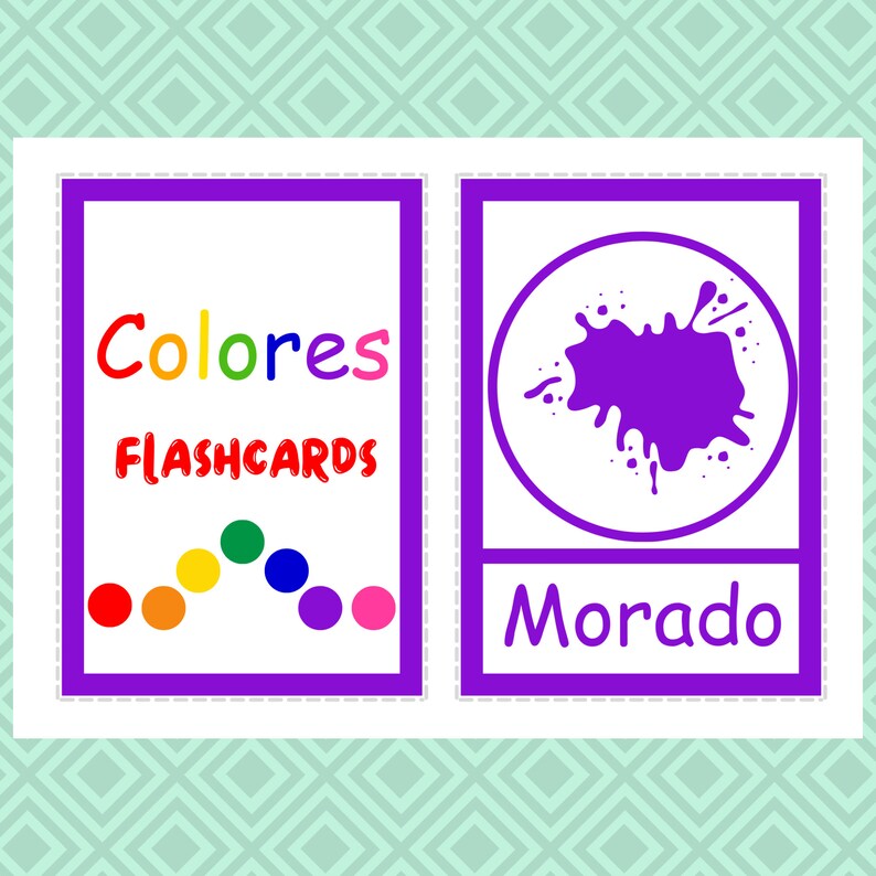 Spanish Digital Colour Flashcards - Learning Spanish Colours, for ...