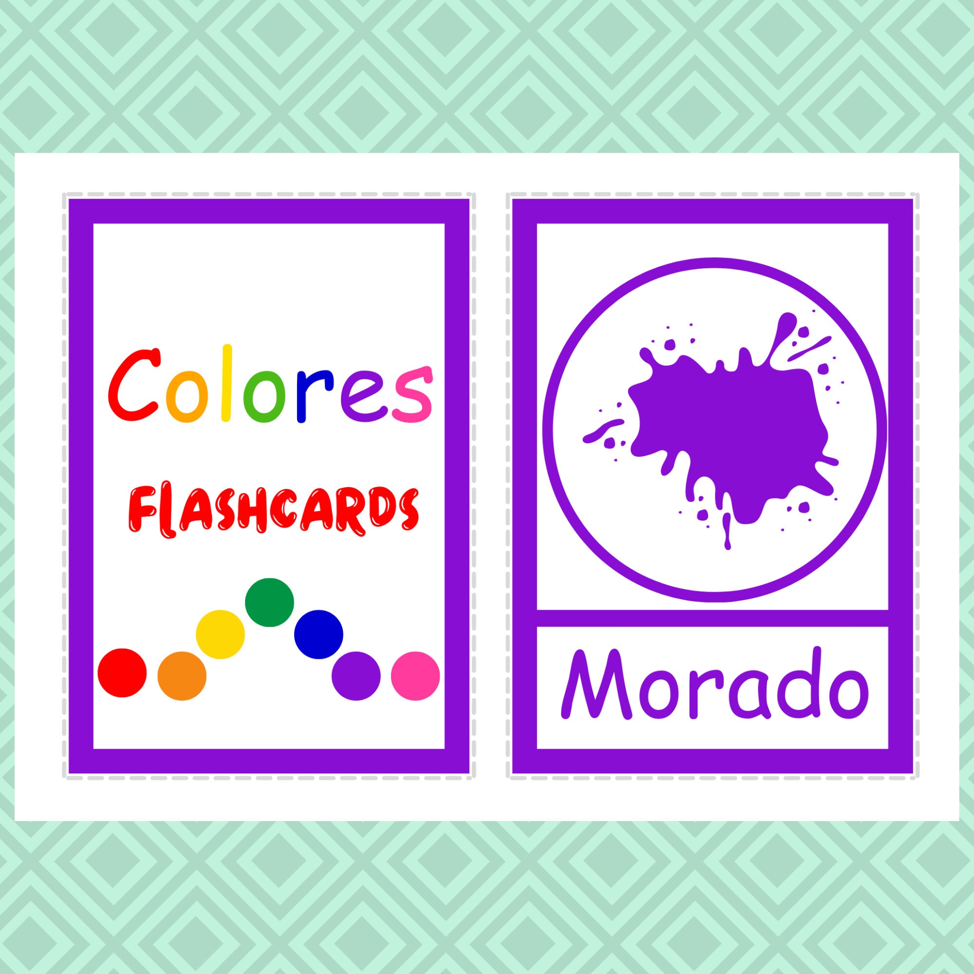 Spanish Digital Colour Flashcards - Learning Spanish Colours, for ...