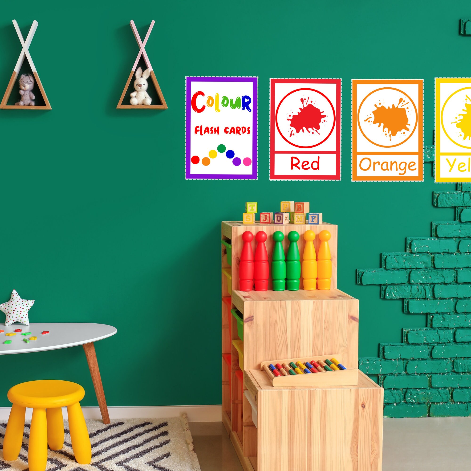 Digital Colour Flashcards Kids Colour color Digital Prints - Etsy