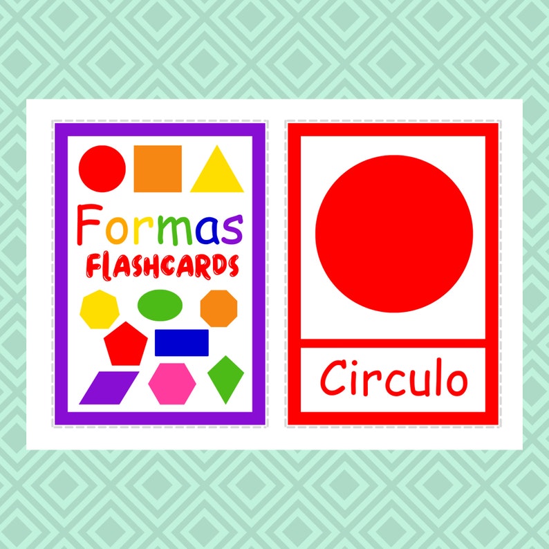 Spanish Shapes Flashcards – Learning Printable (digital Download) - Etsy