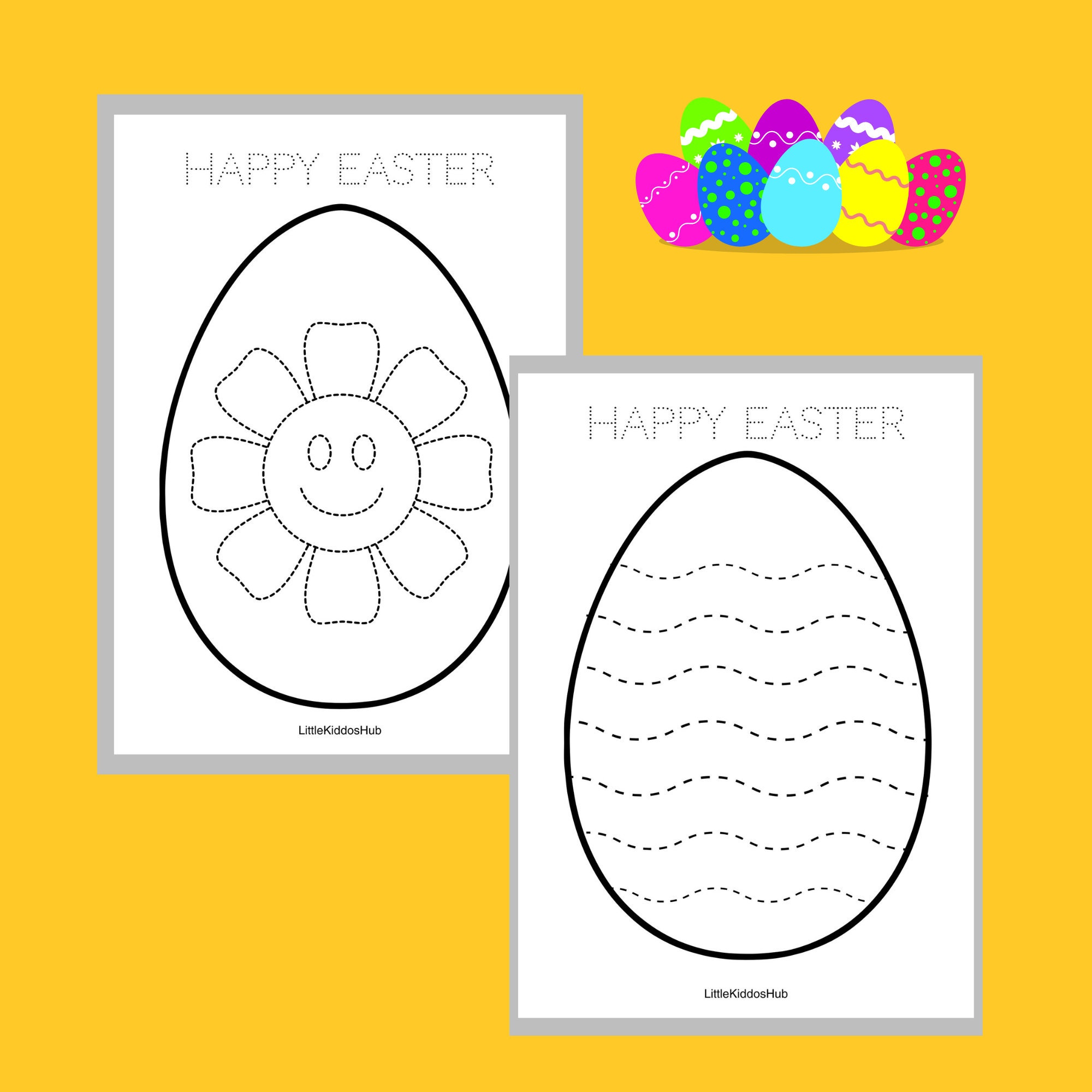 Easter Printable Tracing Worksheets for Kids, Easter Activities ...