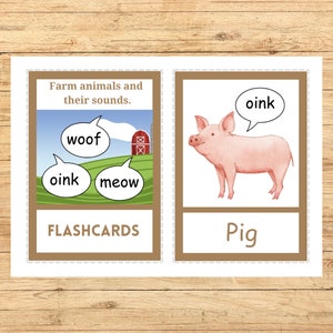 Animals and Their Sounds Flashcards - Learning the Animal Names and ...