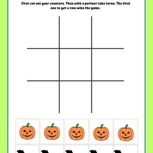 Halloween Activity for Kids - Tic-tac-toe - Family Activity Printable ...