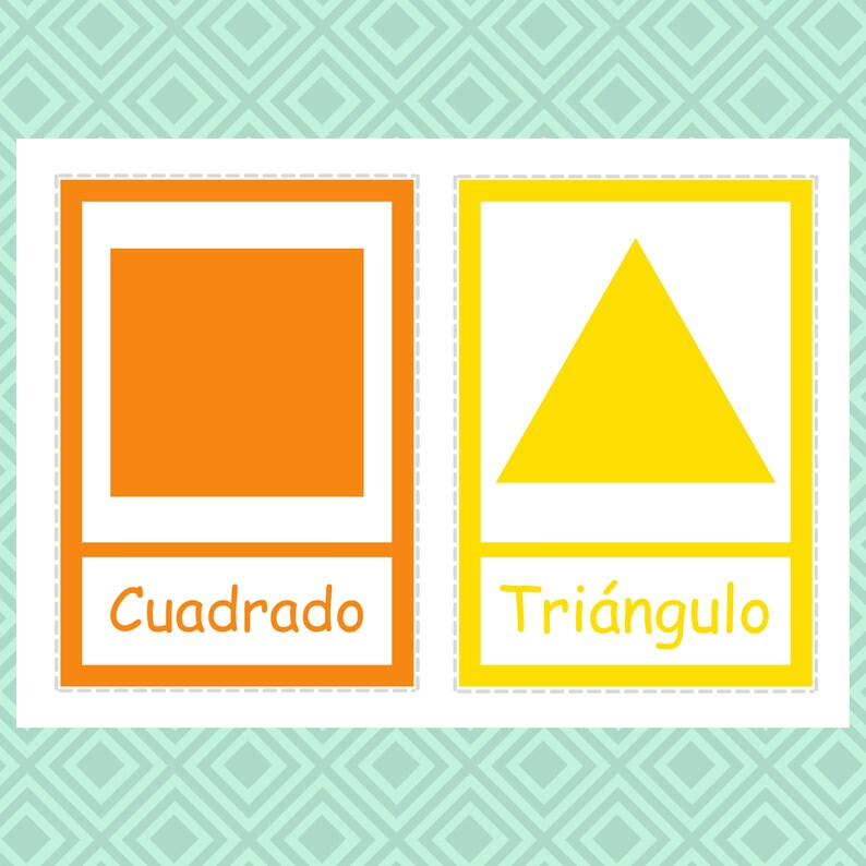 Spanish Shapes Flashcards – Learning Printable (digital Download) - Etsy