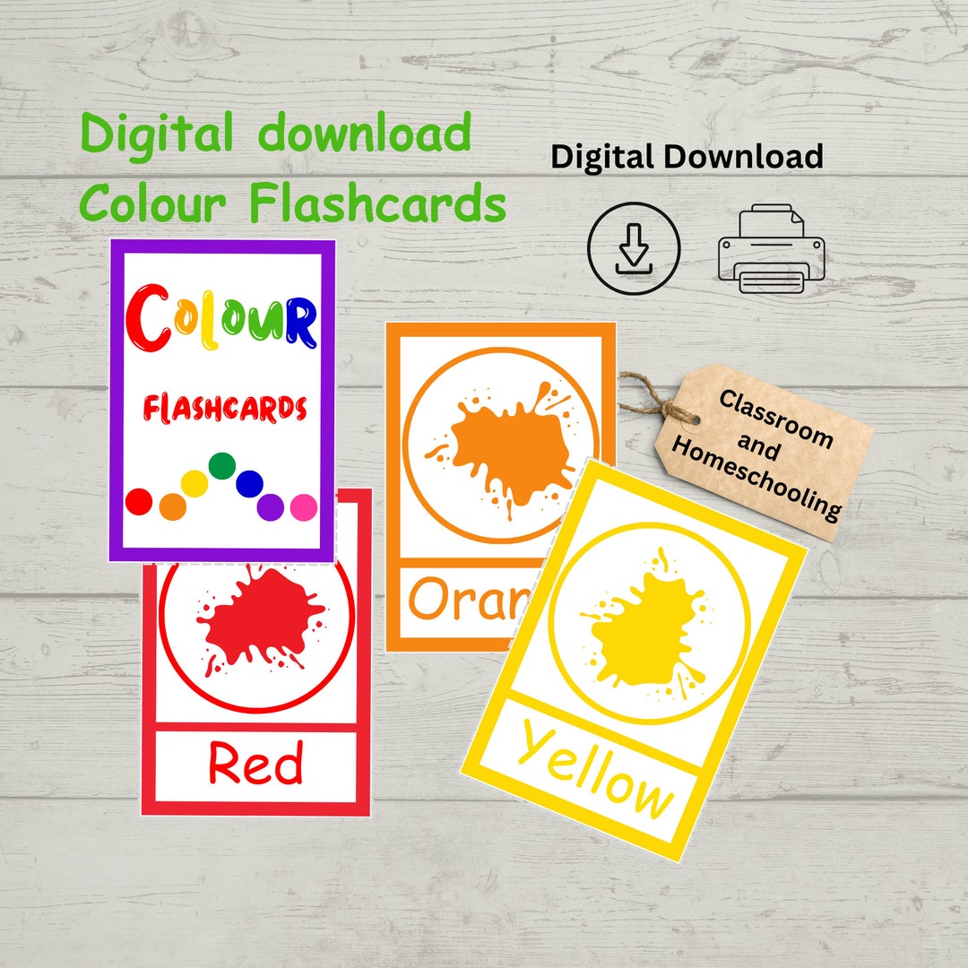 Digital Colour Flashcards - Kids Colour (color) Digital Prints ...