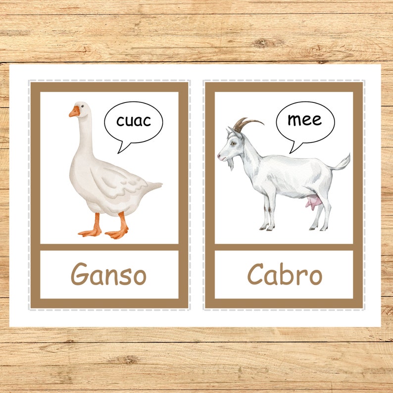 Printables Prek & Kindergarten - Spanish Animals and Their Sounds ...