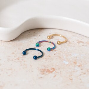 Stainless Steel Externally Threaded Circular Barbell Septum Ring ...