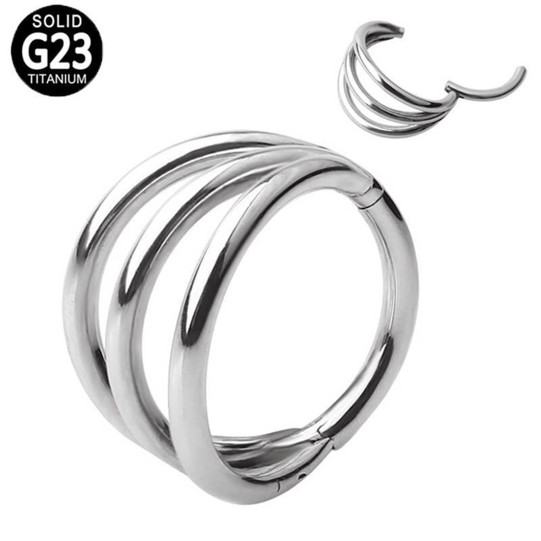 Triple Stack Septum Clicker Cartilage Earring Hinged Segment - Etsy