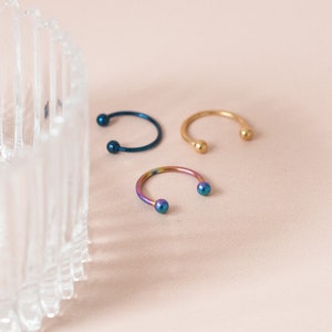 Stainless Steel Externally Threaded Circular Barbell Septum Ring ...