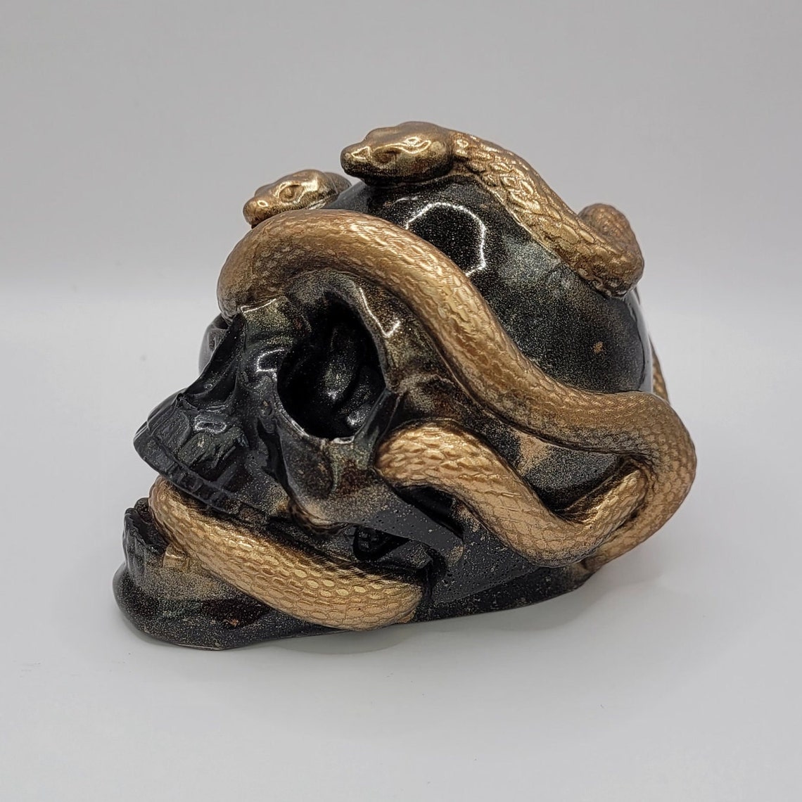 Skull Ornament, Skull Decor, Resin Skull, Gothic Skull Decor, Skull ...