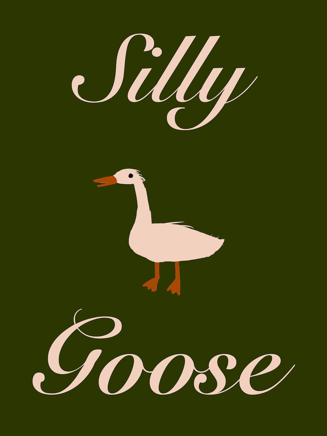 Silly Goose Printable - Etsy