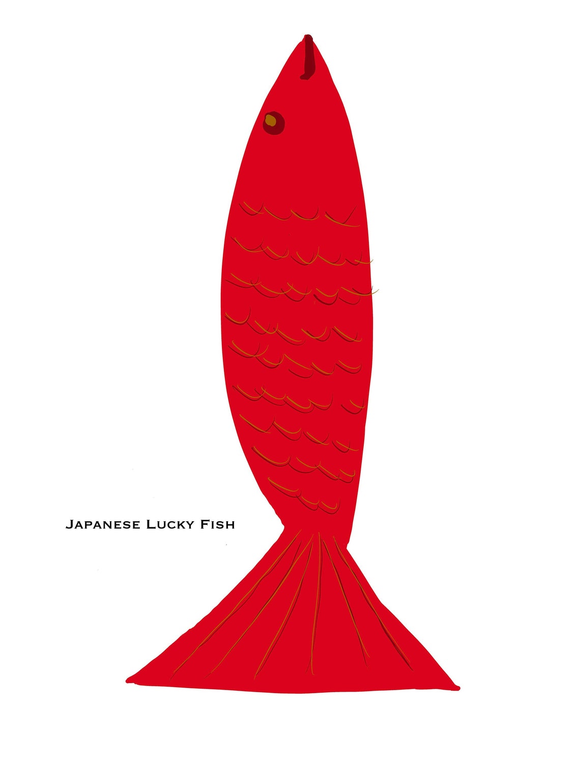 Japanese Lucky Fish Printable - Etsy