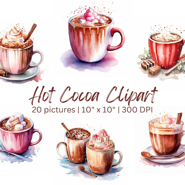 Hot Cocoa Clipart - Etsy