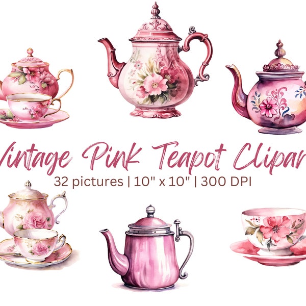 Teapot Watercolor - Etsy