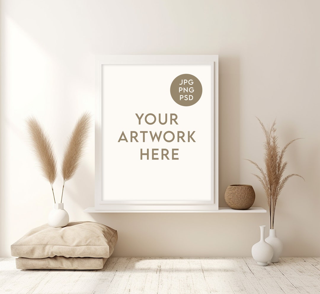 Minimalist Boho Mockup Frame Farmhouse Style for 5:4 Ratio - Etsy