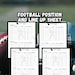 Football Position and Line up Sheets 8.5x11" | 4 Digital Downloads ...