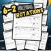 6-2, 5-1, 5-2, 4-2, & 6-6 Volleyball Rotation Sheets | 51 Printable PDF ...