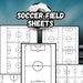 Soccer Field Sheets for Soccer Coach or Player 11x8.5 | 5 in Total ...