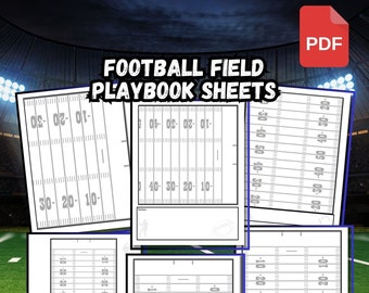 Football Field Practice Plan Sheets for Coach or Player 8.5x11 | 6 in ...