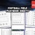 Football Field Practice Plan Sheets for Coach or Player 8.5x11 | 6 in ...