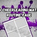 Cheerleading Mat Choreography Routine Sheets - 6 Pages 8.5x11 ...