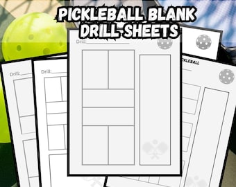 Pickleball Court Sheets for Pickleball Coach or Player 11x8.5 | 5 in ...