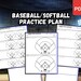 Baseball Softball Practice Plan Sheets 8.5x11" | 2 Digital Downloads ...