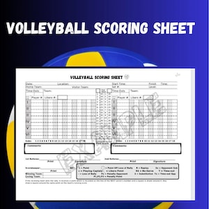 Volleyball Scoring Sheet for Volleyball Coach 11x8.5 - Etsy