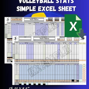Volleyball Statistics Simple Excel Sheet AND Volleyball Game Stat ...