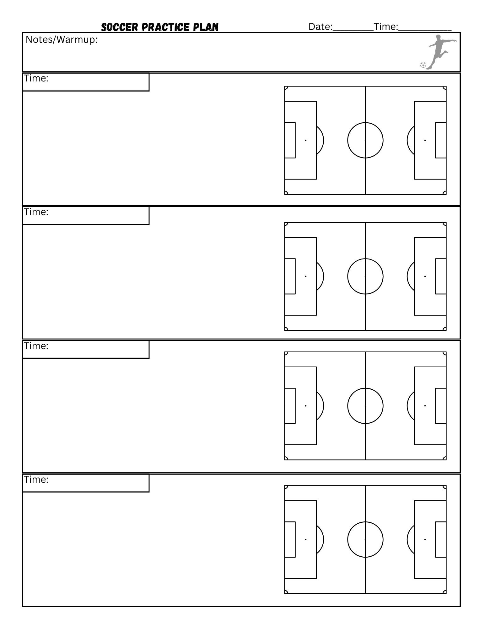 Soccer Practice Plan Sheets 8.5x11" | 2 Digital Downloads | Soccer ...