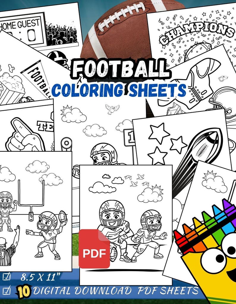 Football Coloring Pages Printable | Kids Sports Coloring Sheets ...