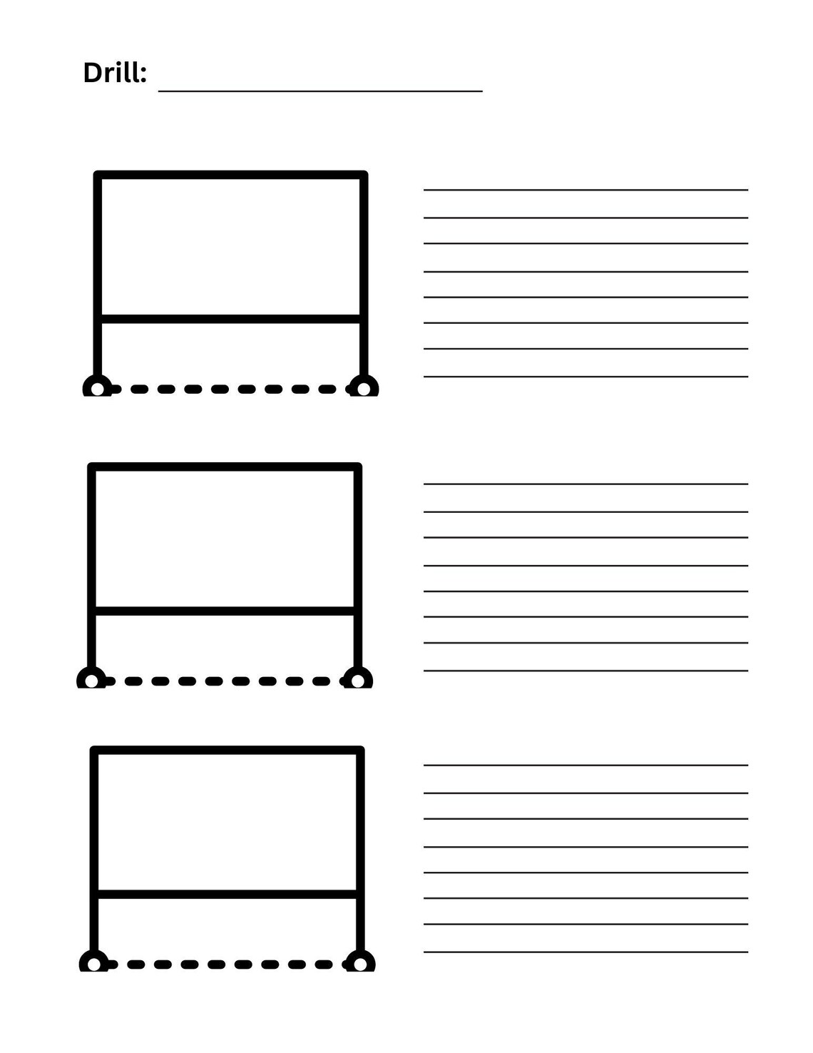 Volleyball Drill Sheets Blank for Volleyball Coach 8.5x11 | 12 Pdf ...