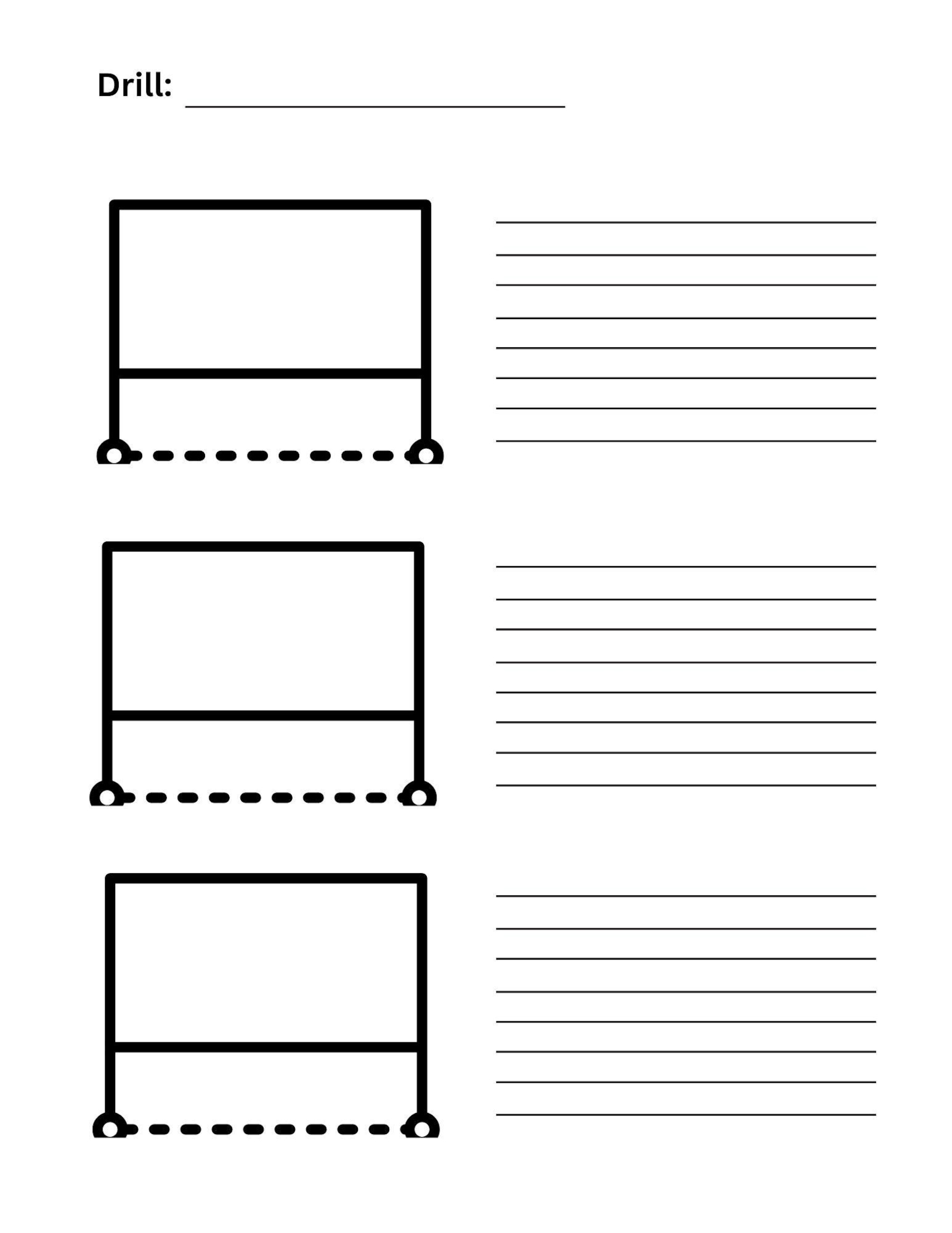 Volleyball Drill Sheets Blank for Volleyball Coach 8.5x11 | 12 Pdf ...