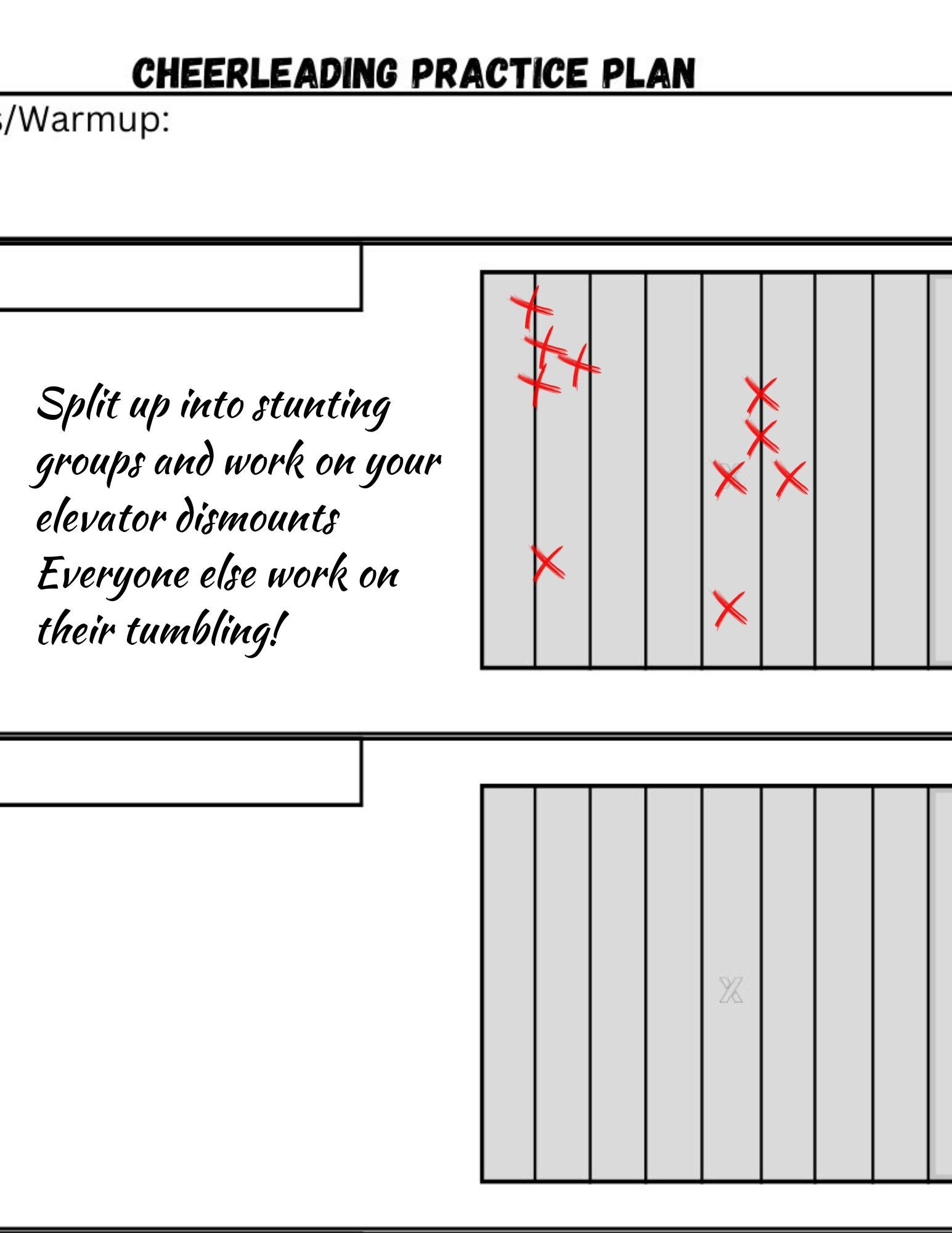 Cheerleading Practice Plan Sheets 8.5x11" | 2 Digital Downloads | Cheer ...
