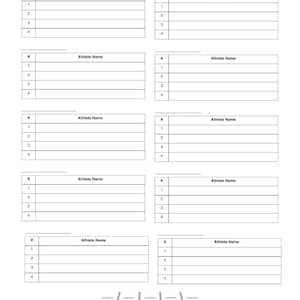 Track and Field Position and Line up Sheets 8.5x11" | 5 Digital ...