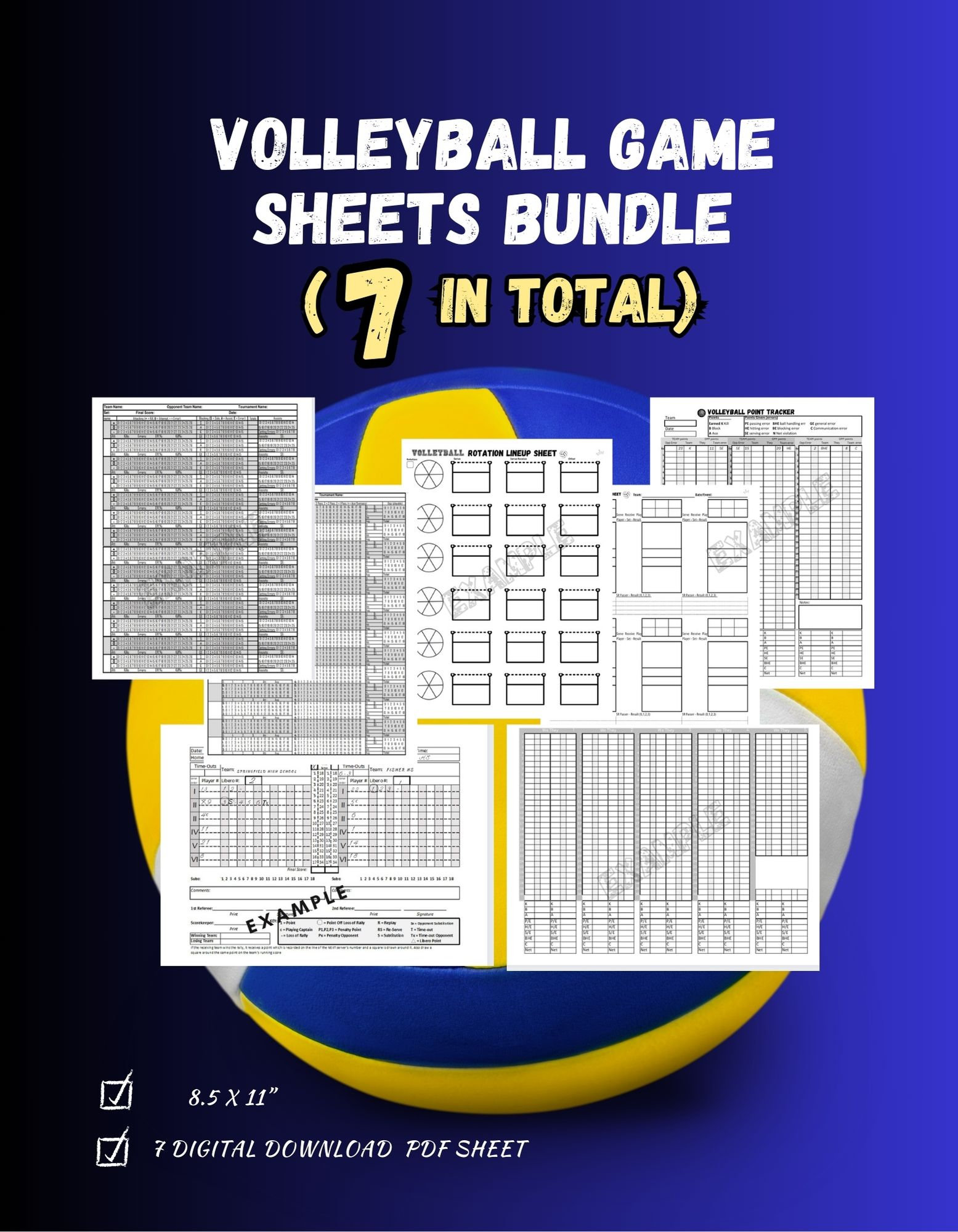 Volleyball Tryout Practice Game Sheets Bundle 17 Sheets in Total 8.5x11 ...