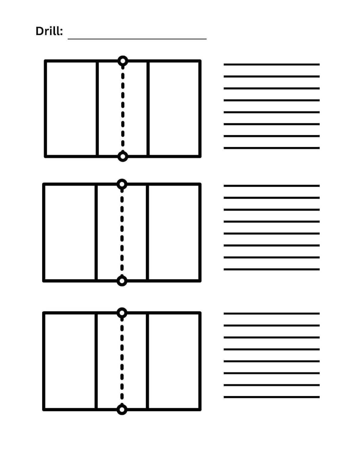 Volleyball Drill Sheets Blank for Volleyball Coach 8.5x11 | 12 Pdf ...