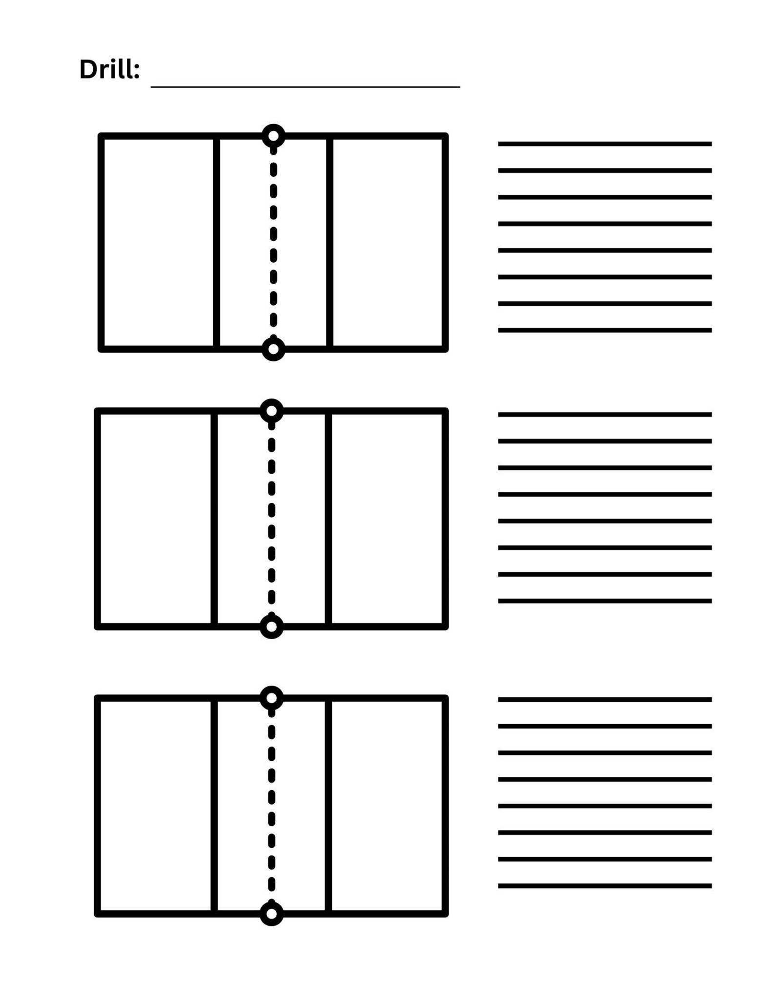 Volleyball Drill Sheets Blank for Volleyball Coach 8.5x11 | 12 Pdf ...