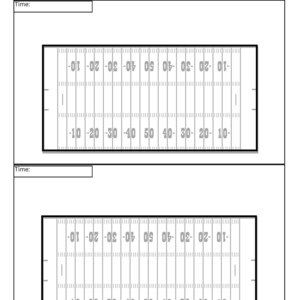 Football Field Practice Plan Sheets for Coach or Player 8.5x11 | 6 in ...