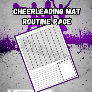 Cheerleading 8 Count Music Sheets and Cheer Routine Mats Sheet 8.5x11 ...