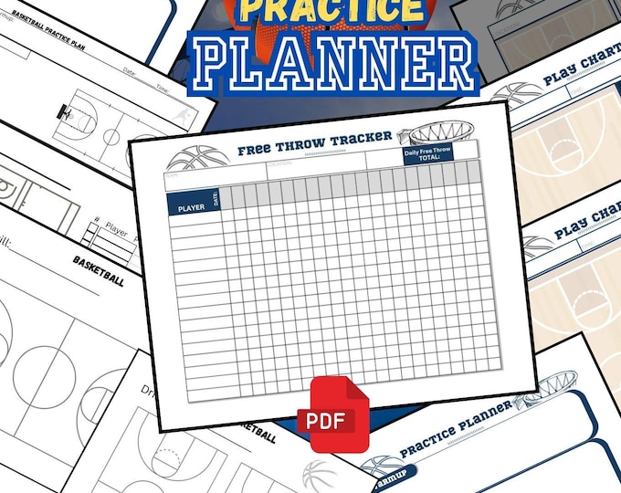 PDF Basketball Planner, Basketball Coach Planner, Basketball Season ...