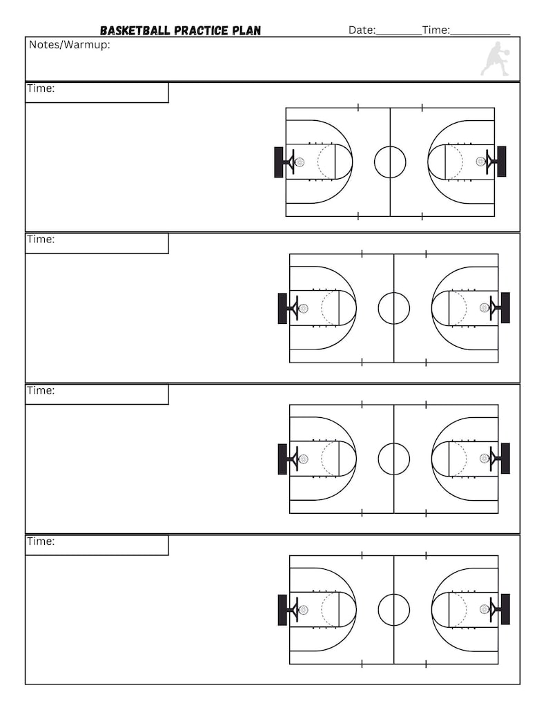 Basketball Practice Plan Sheets 8.5x11" | 2 Digital Downloads ...