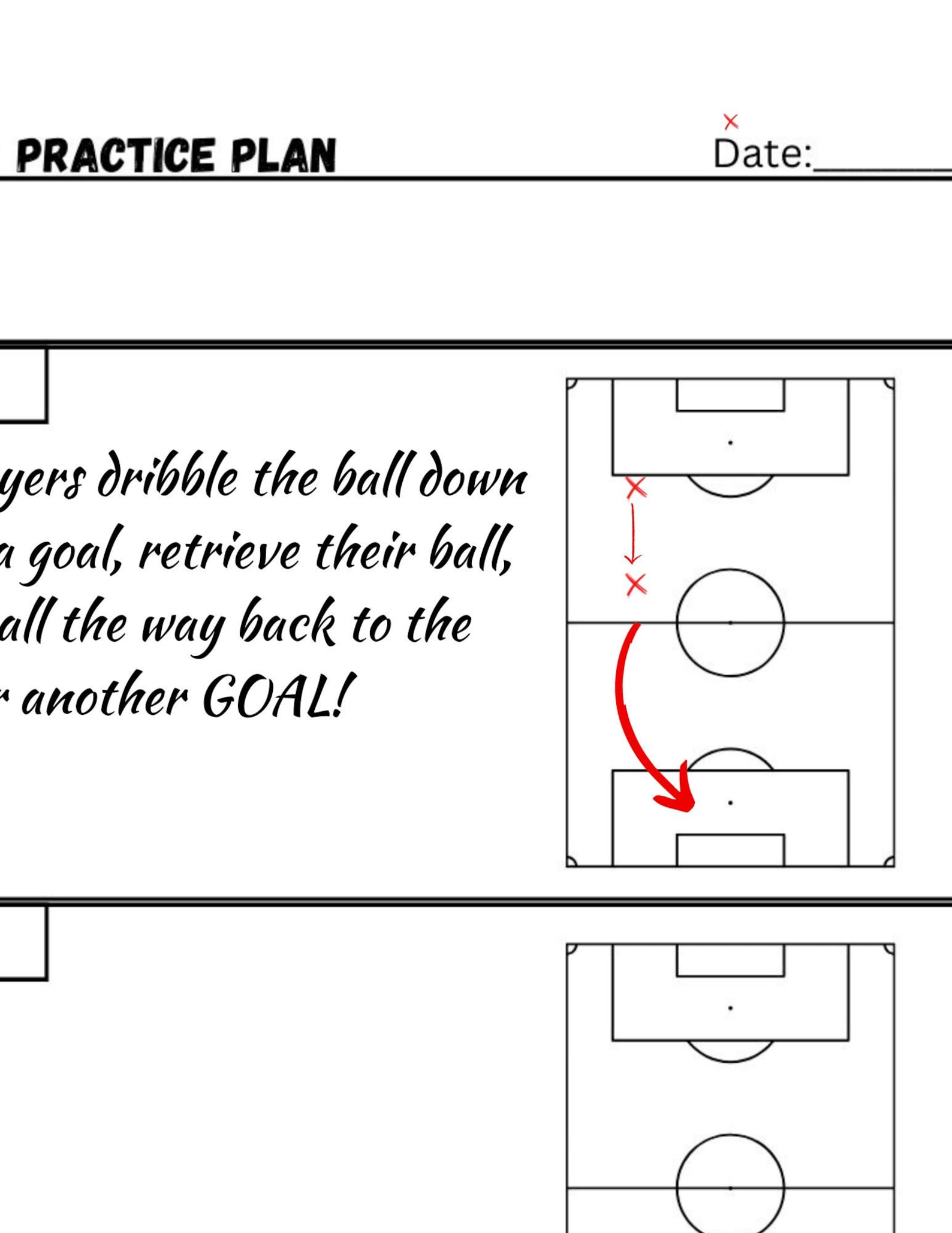 Soccer Practice Plan Sheets 8.5x11" | 2 Digital Downloads | Soccer ...